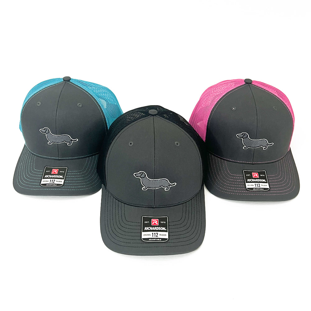 American Doxie Signature Dark Logo Trucker Hats